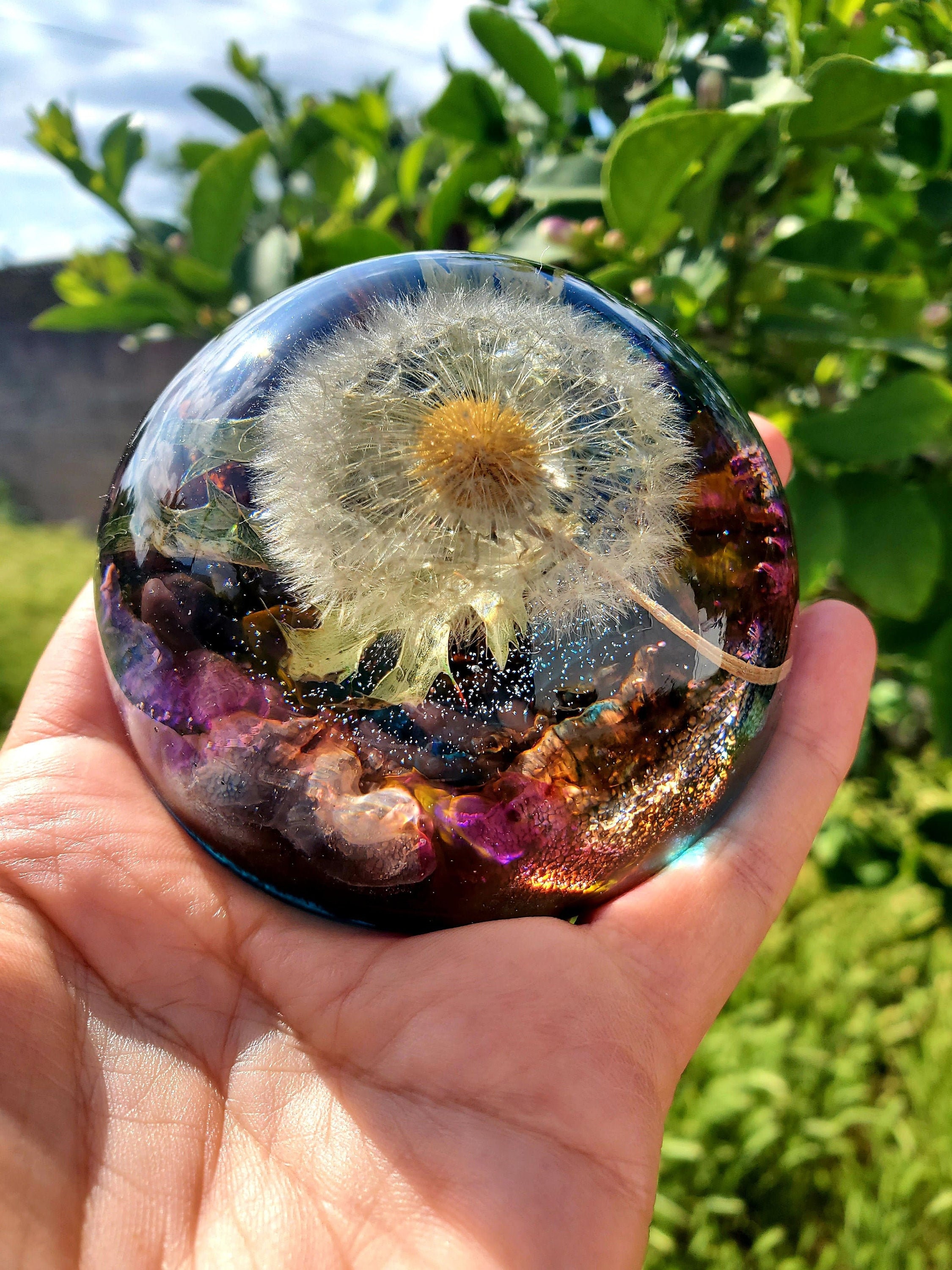 Custom Dandelion Resin Paperweight A Thoughtful Gift for a - Etsy