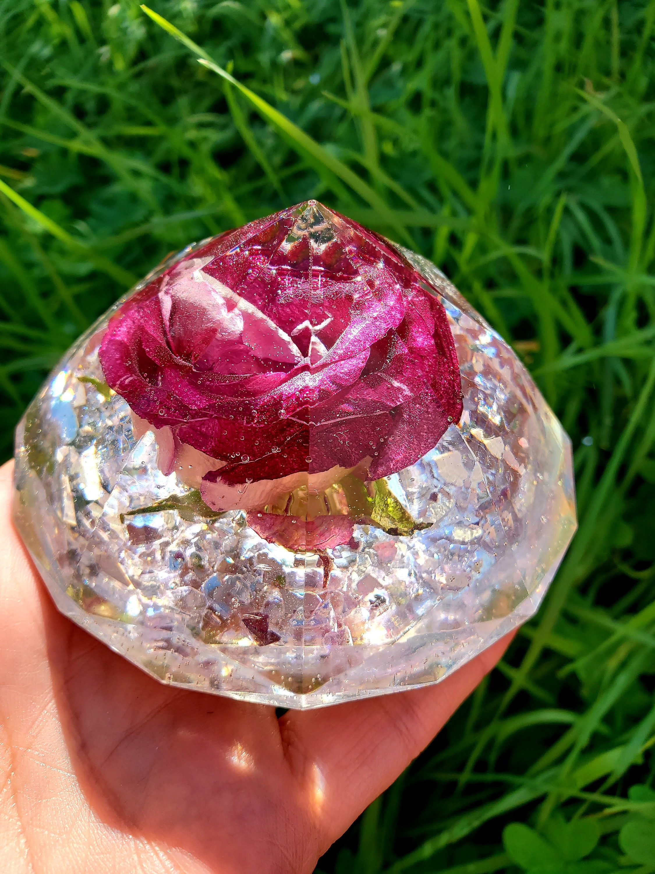 Pet Loss Grief. Memorial Resin Diamond Paperweight | Etsy