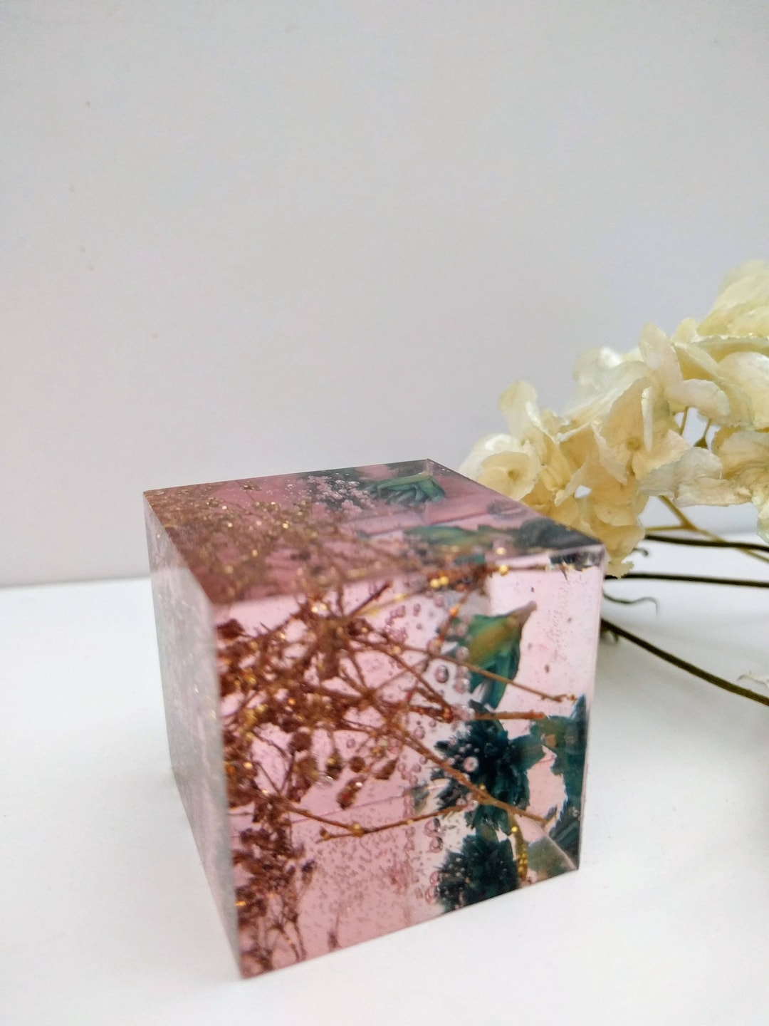 Pet Ashes Resin Paperweight: Memorial Keepsake Cube - Etsy