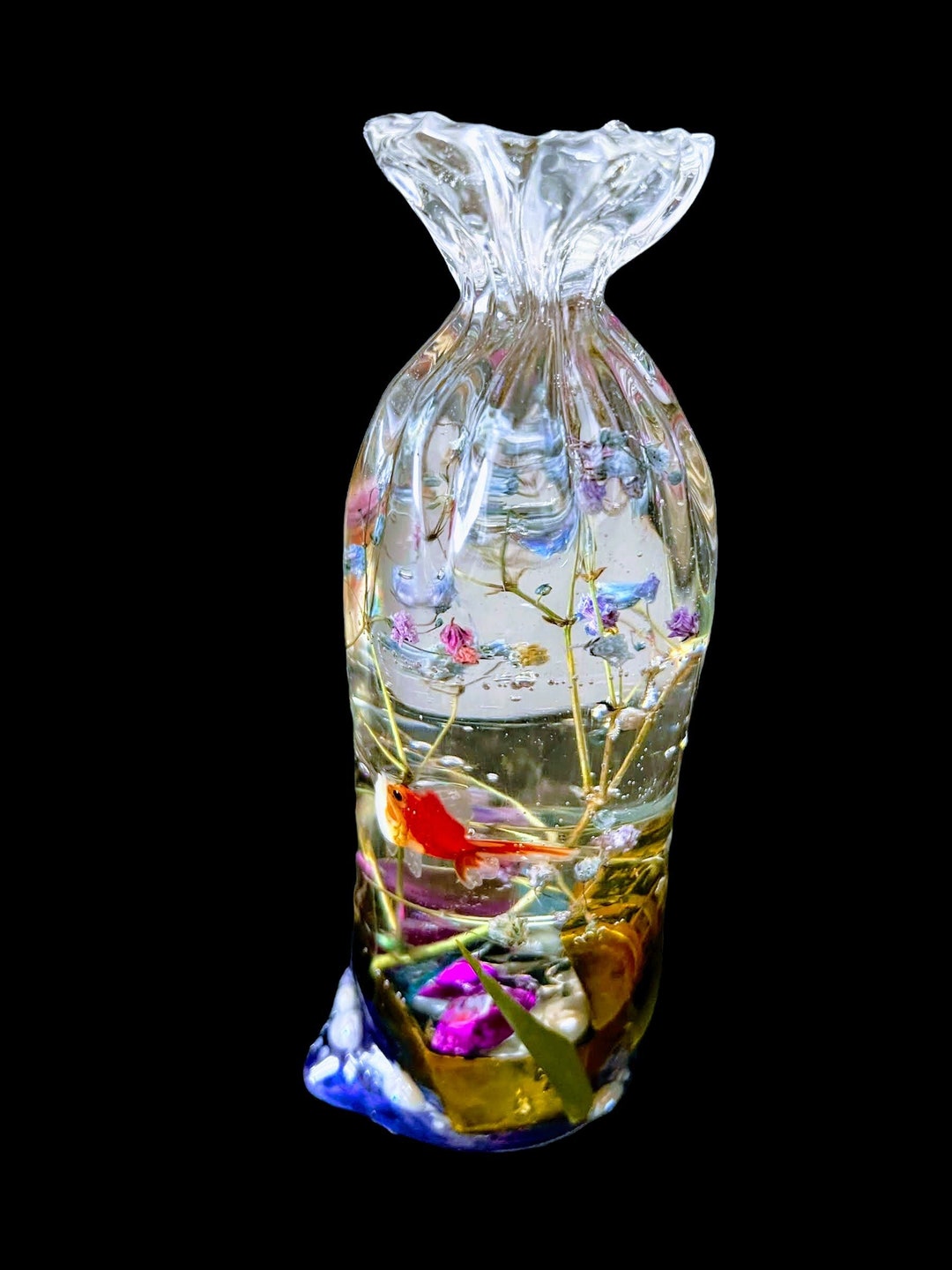 Aquarium Fish in a Bag Miniature Diorama Terrarium Fish Tank Herbarium ...