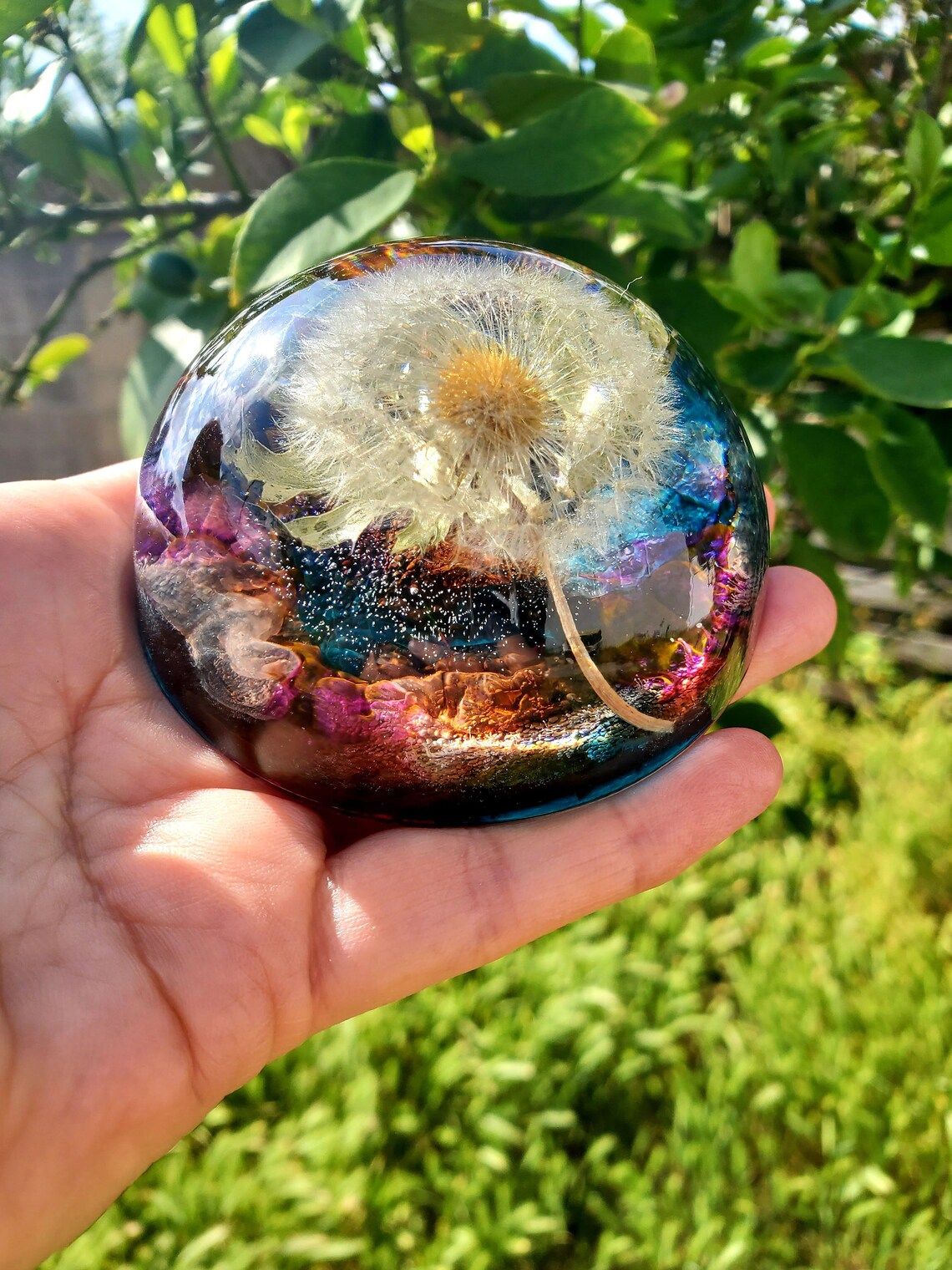 Custom Dandelion Resin Paperweight A Thoughtful Gift for a - Etsy