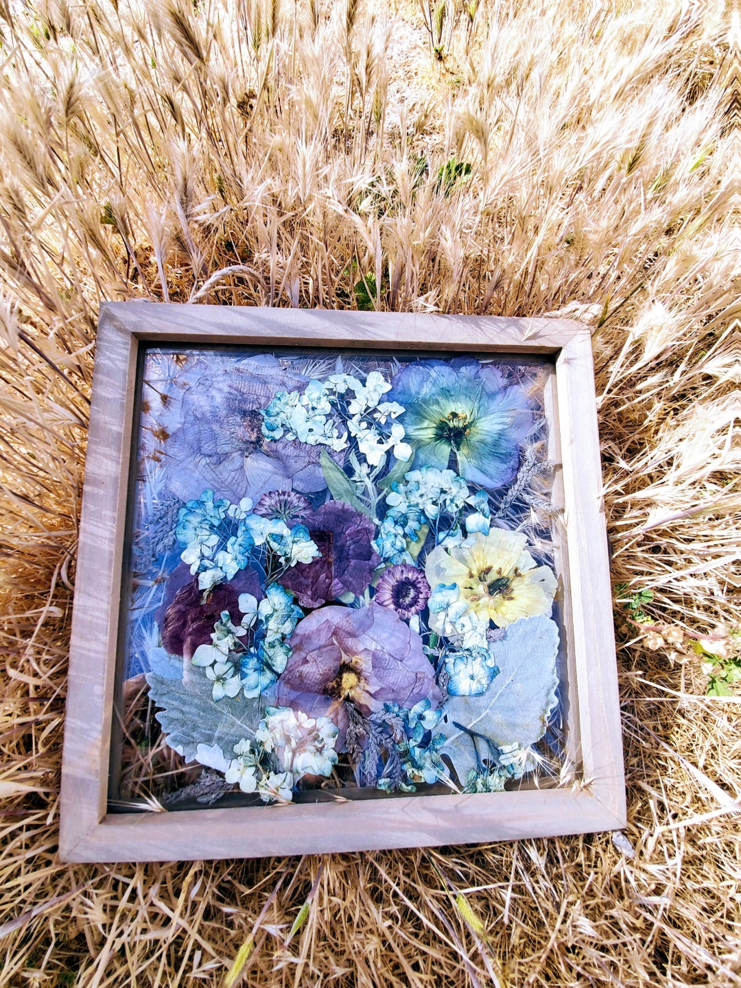 Flower Preservation, Pressed Flower Frame. Wedding Bridal DRIED Flowers ...