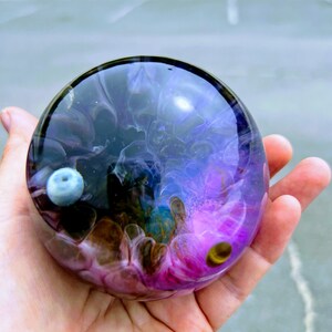 Galaxy Planets Resin Sphere: Handmade Art Paperweight - Etsy