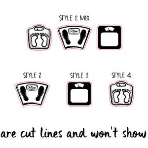 Foil Scales Icons Planner Stickers, Weight Scale Planner Stickers ...