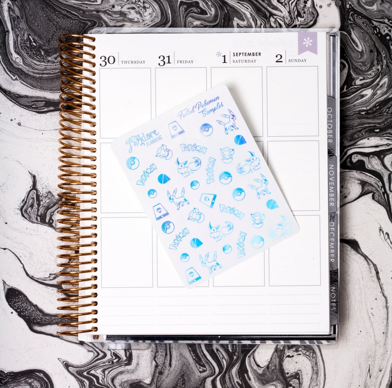 Foil Pokémon Stickers Pokémon Go Planner Stickers Pokeball - Etsy