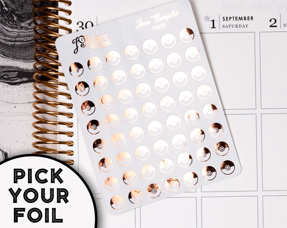 Foil Pokémon Stickers Pokémon Go Planner Stickers Pokeball - Etsy