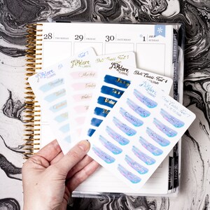 Foil Date Cover Stickers, Foiled Date Planner Stickers, Planner Date ...