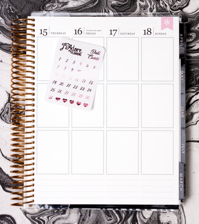 Foil Date Dots Planner Stickers Foiled Clear Date Stickers | Etsy