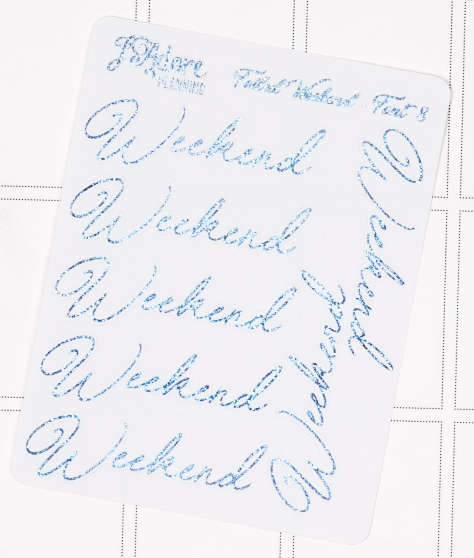 Foil Weekend Banner Planner Stickers Foiled Script Weekend - Etsy