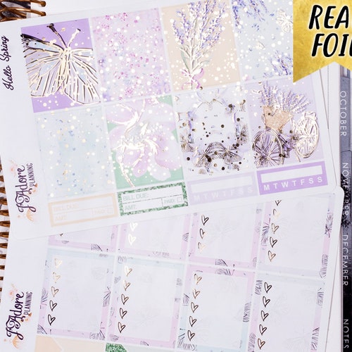 Foil Valentine's Day Planner Sticker Kit for EC Erin - Etsy
