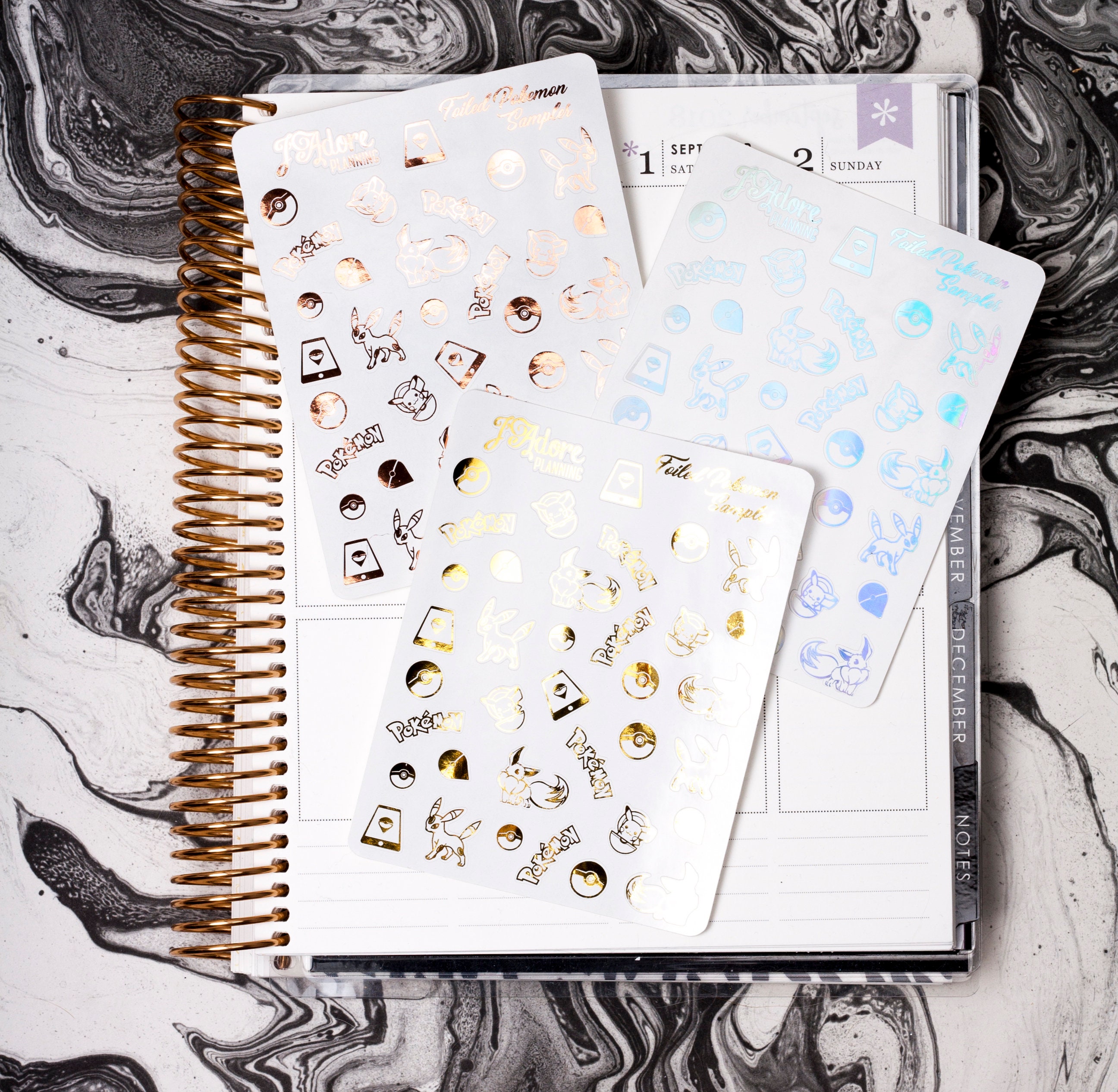 Foil Pokémon Stickers Pokémon Go Planner Stickers Pokeball - Etsy