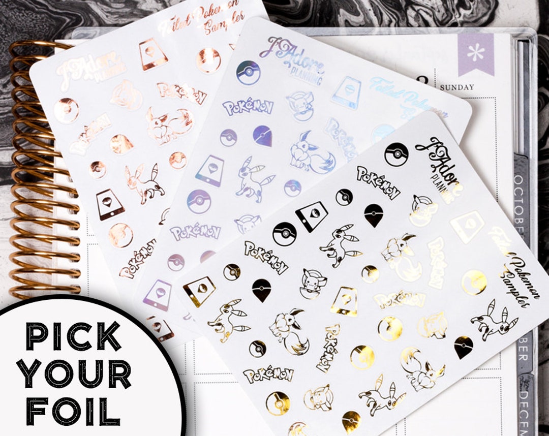 Foil Pokémon Stickers, Pokémon Go Planner Stickers, Pokeball Stickers ...