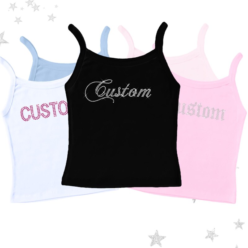 Rhinestone Crop Top - Etsy