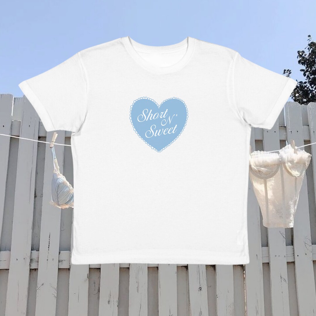 Short N' Sweet Heart Baby Tee Cute Trendy Graphic Tee, Coquette ...