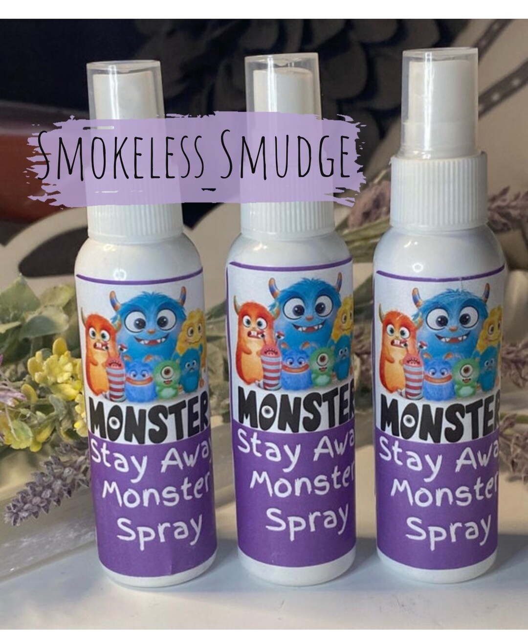Go Away Monster Spray! Same Smudge Love Formula, for Kids. Smokeless ...