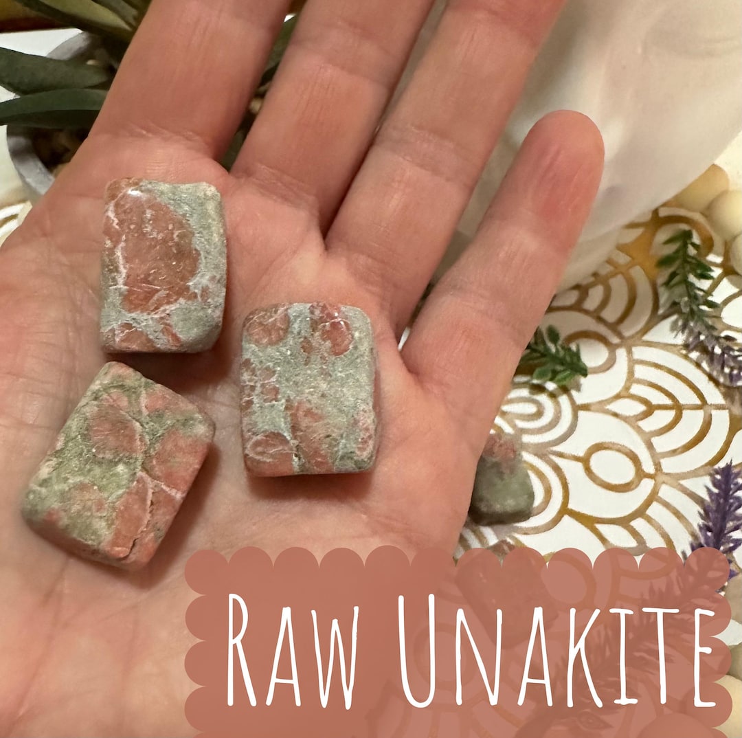 Unique Raw Unakite Chunks. Heart Chakra. Rare. Unique. Pregnancy. Focus ...