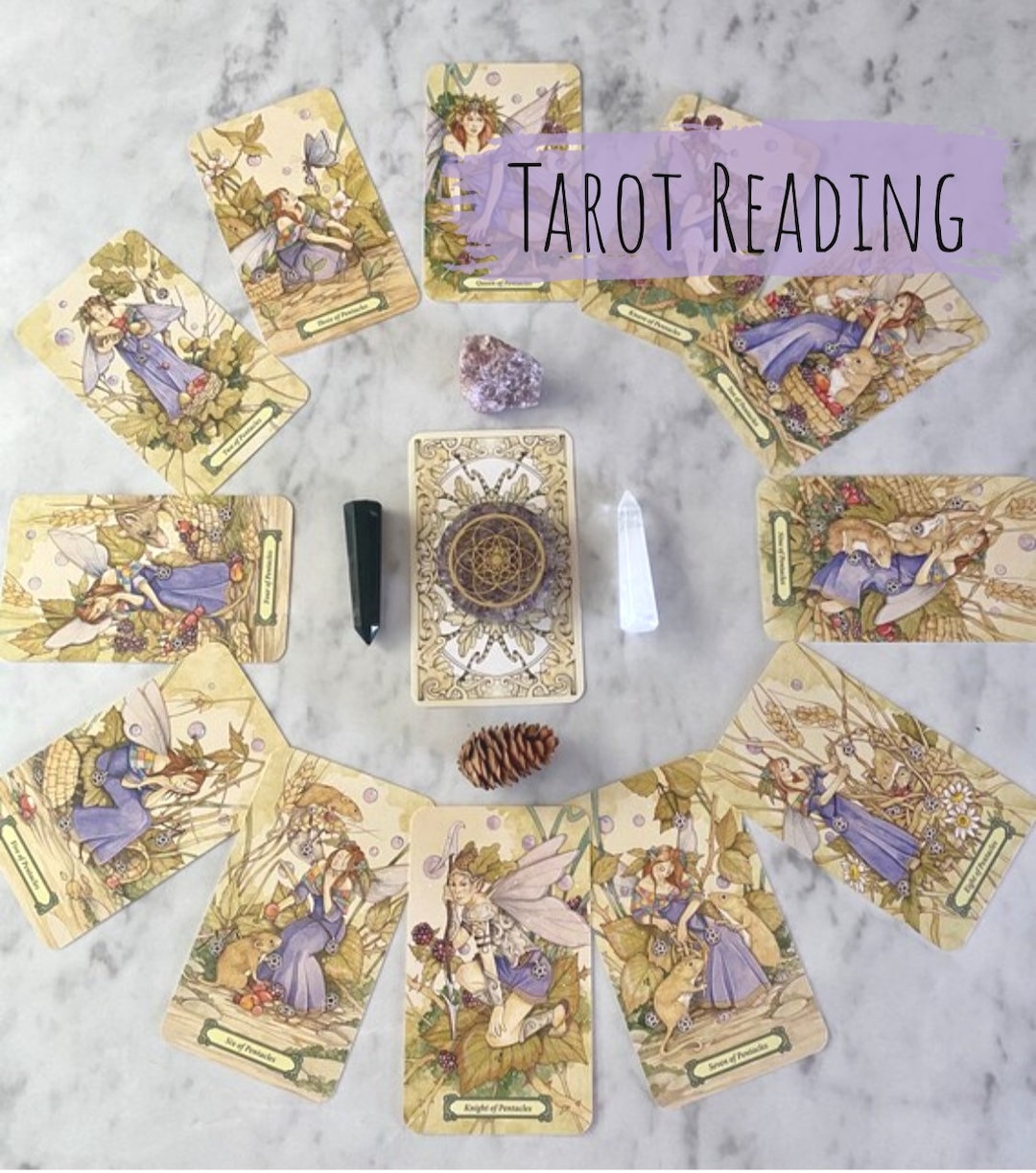 Fairy Sunflower Reading 13 Tarot Cards. Fairy & Love Oracle Cards ...