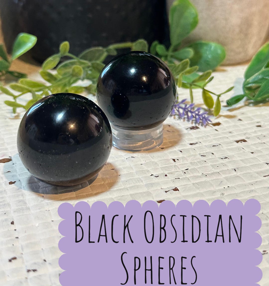 Beautiful Black Obsidian Spheres. Powerful. Protection. Grounding ...