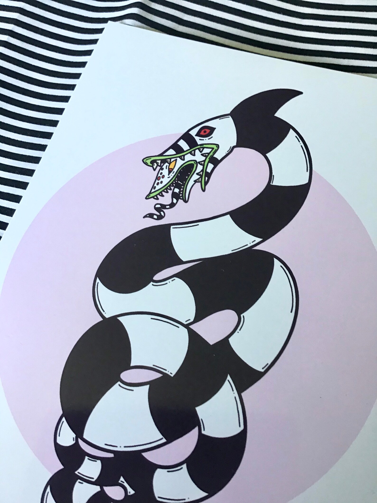 Beetlejuice Sandworm Print - Etsy