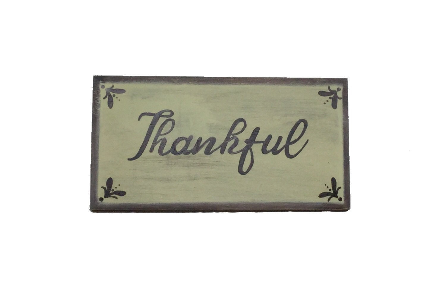 Thankful Farmhouse Sign, Beige, Shabby Chic, Country, Desk Sign, Shelf ...