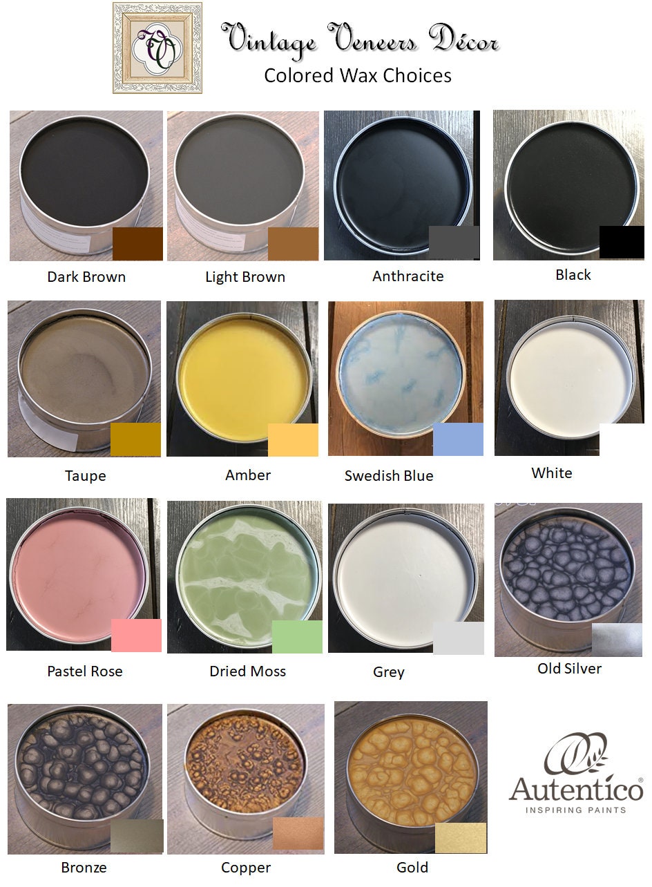 Autentico Furniture Wax, Clear Furniture Wax, Colored Furniture Wax ...