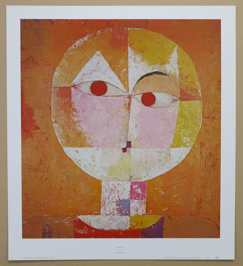 Paul Klee Exhibition Poster Head of a Man Museum Print - Etsy