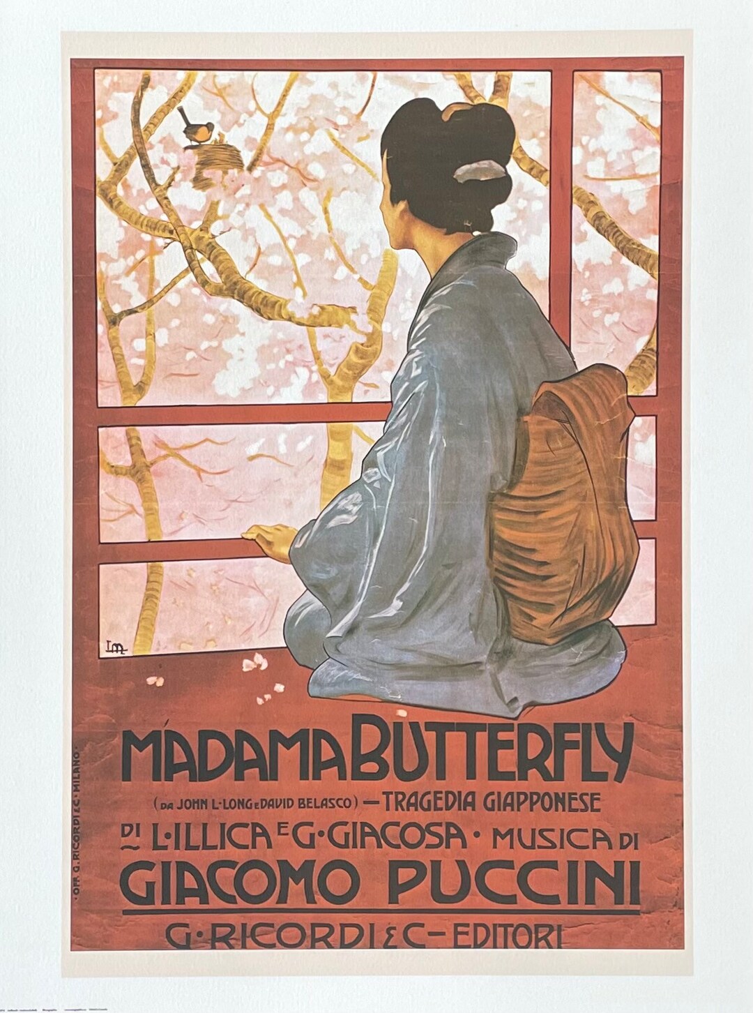 Madame Butterfly Exhibition Poster Puccini Opera Musical Art Print Reproduction - Etsy