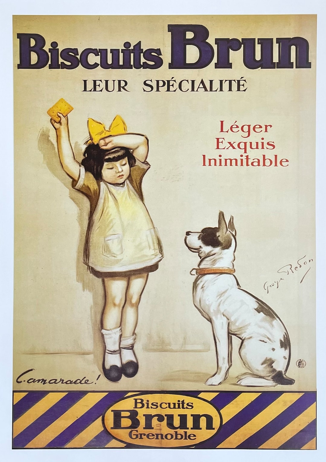 Biscuits Brun - Exhibition Poster - Cookies - Kitchen Art - French ...