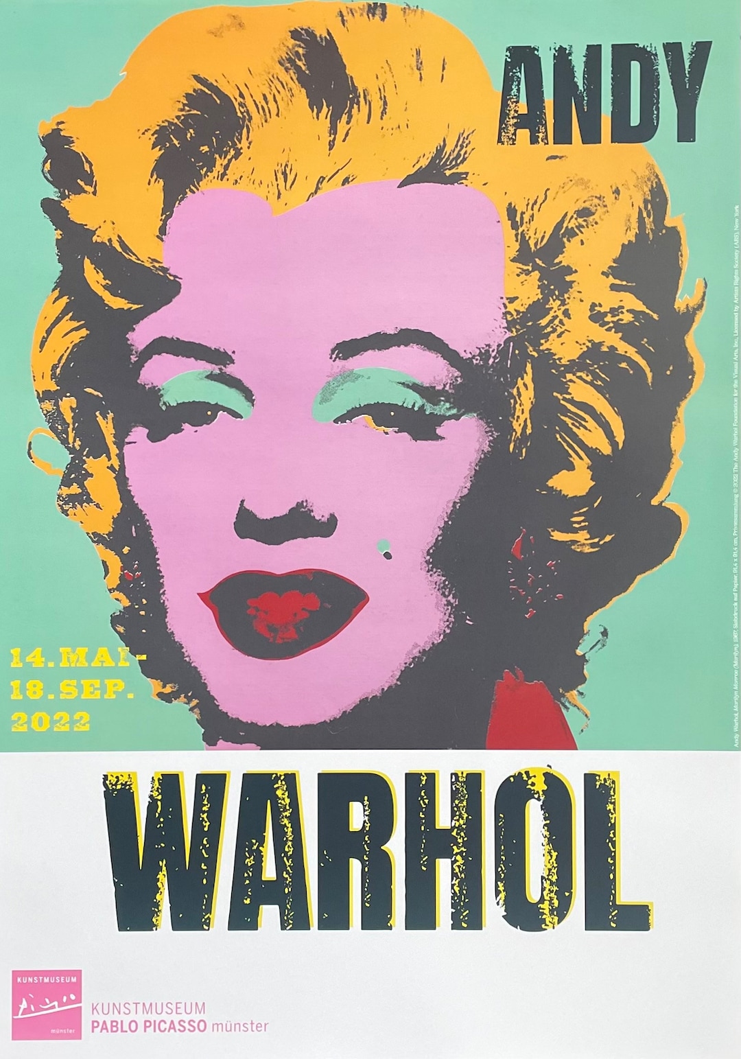 Andy Warhol Exhibition Poster Marilyn Monroe Picasso - Etsy