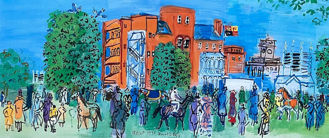Raoul Dufy Exhibition Poster - Ascot, 1931 - the Horse Track - Jockeys ...