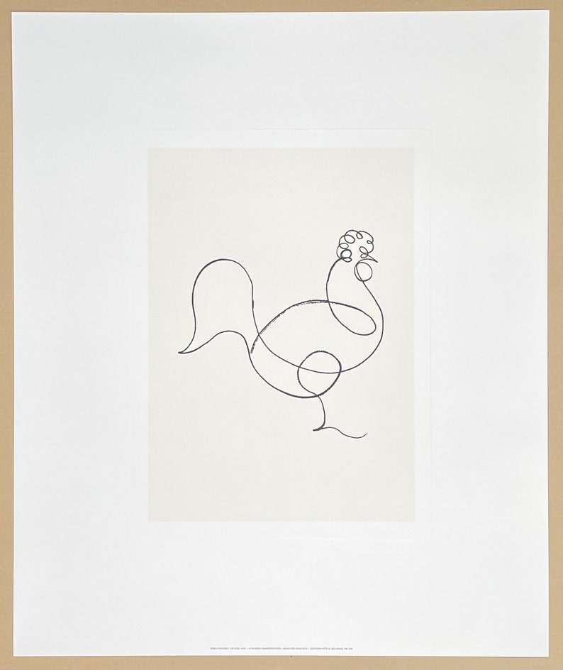 Pablo Picasso Exhibition Poster the Rooster Museum Artist - Etsy