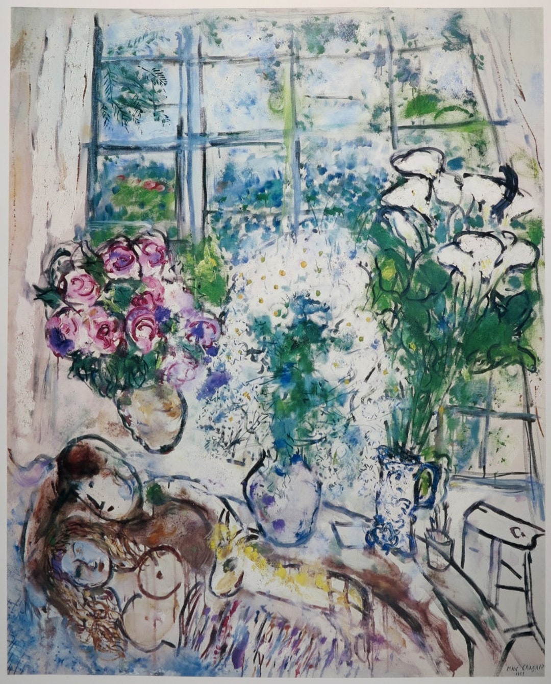 Marc Chagall Exhibition Poster the White Window Museum Artist Art Print ...