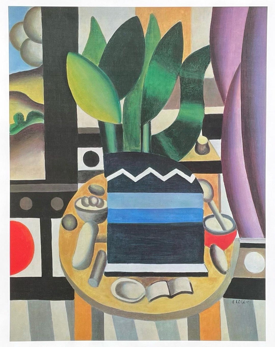 Fernand Leger Exhibition Poster Still Life Table Museum Artist Art ...