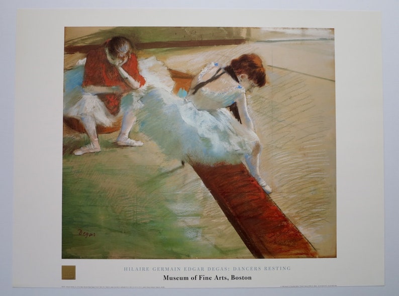 Edgar Degas Exhibition Poster - Dancers Resting - Museum of Fine Arts ...