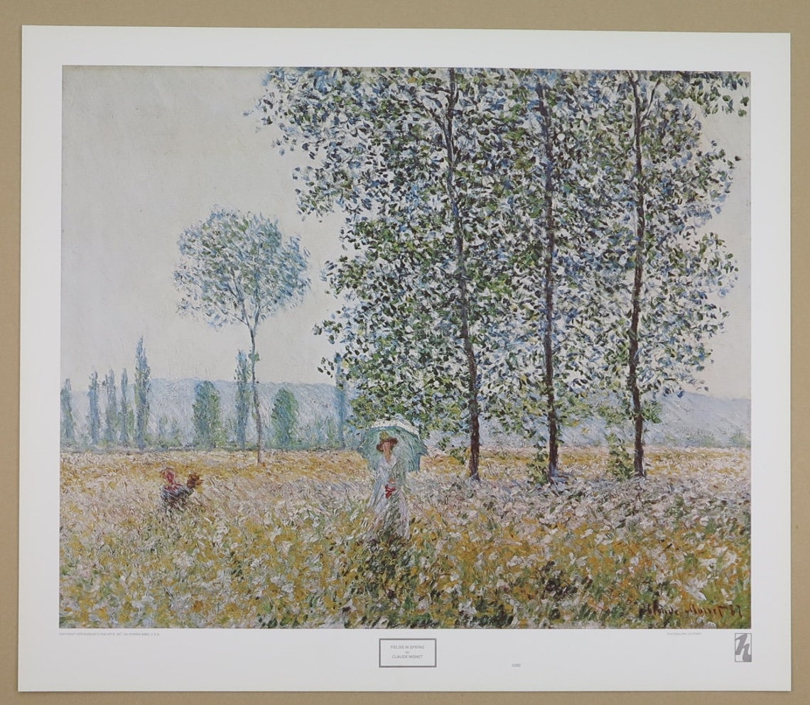 Claude Monet Exhibition Poster Fields in Spring - Etsy