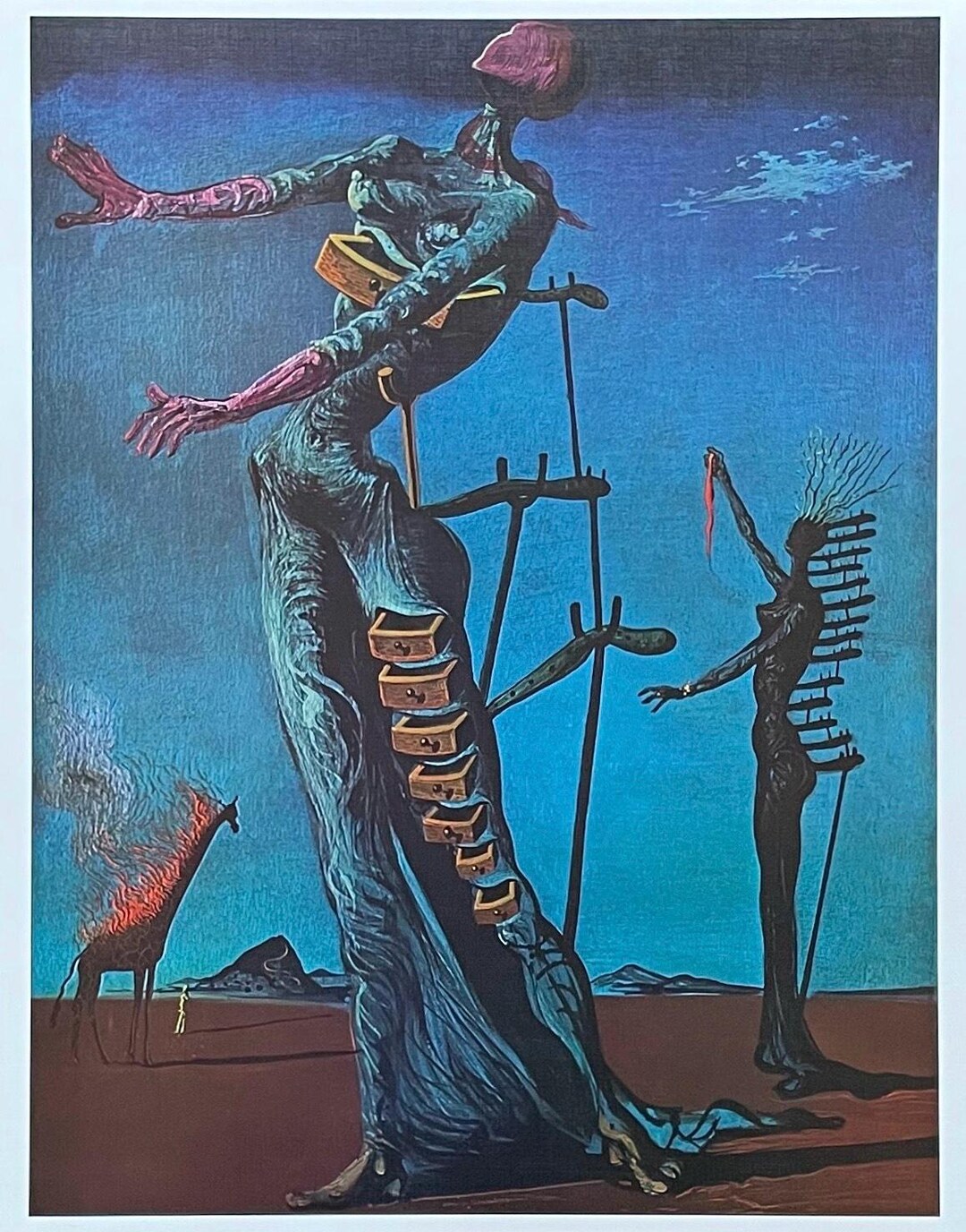 Salvador Dali Exhibition Poster the Burning Giraffe Museum Artist Art ...
