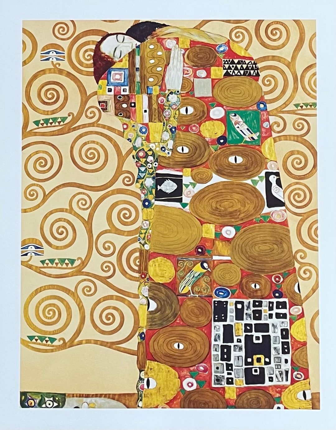 Gustav Klimt Exhibition Poster Die Erfullung the Fulfillment Love ... Gustav Klimt Exhibition Poster Die Erfullung the Fulfillment Love ...