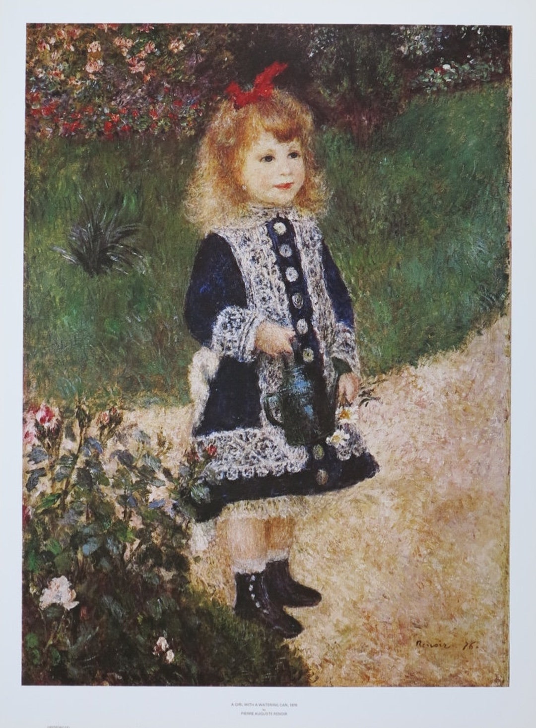 Pierre Auguste Renoir Exhibition Poster - A Girl With a Watering Can ...
