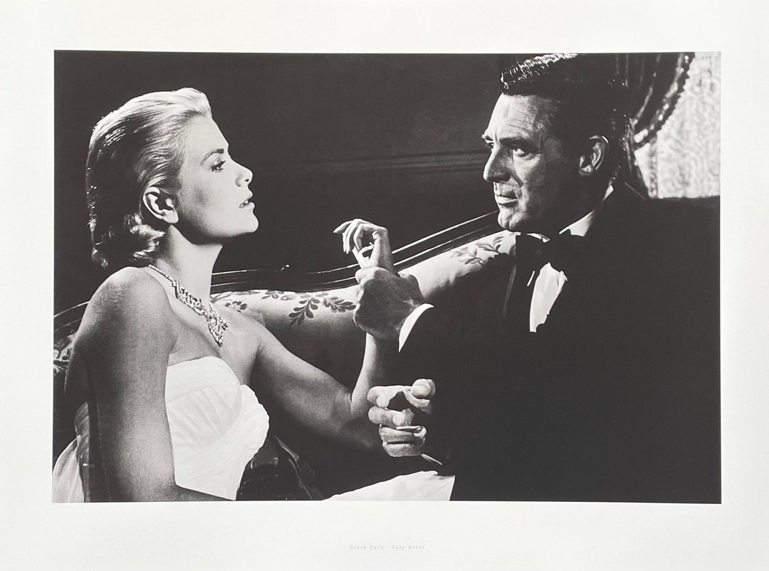 To Catch a Thief Exhibition Poster - Grace Kelly - Carry Grant - Black ...