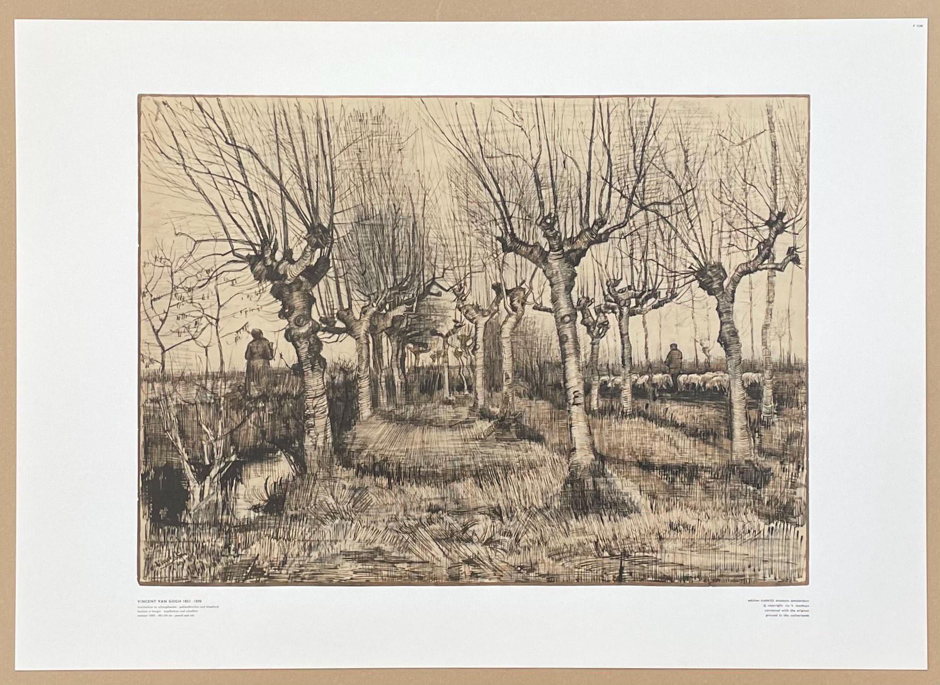 Vincent Van Gogh Exhibition Poster - Pollard Birches - Landscape ...