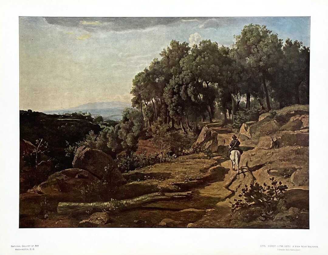 Jean-baptiste Camille Corot Exhibition Poster - A View Near Volterra ...