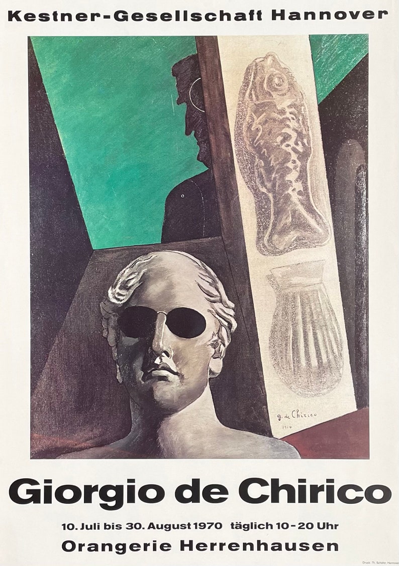 Giorgio De Chirico Exhibition Poster Greek Italian Museum Artist Very ...
