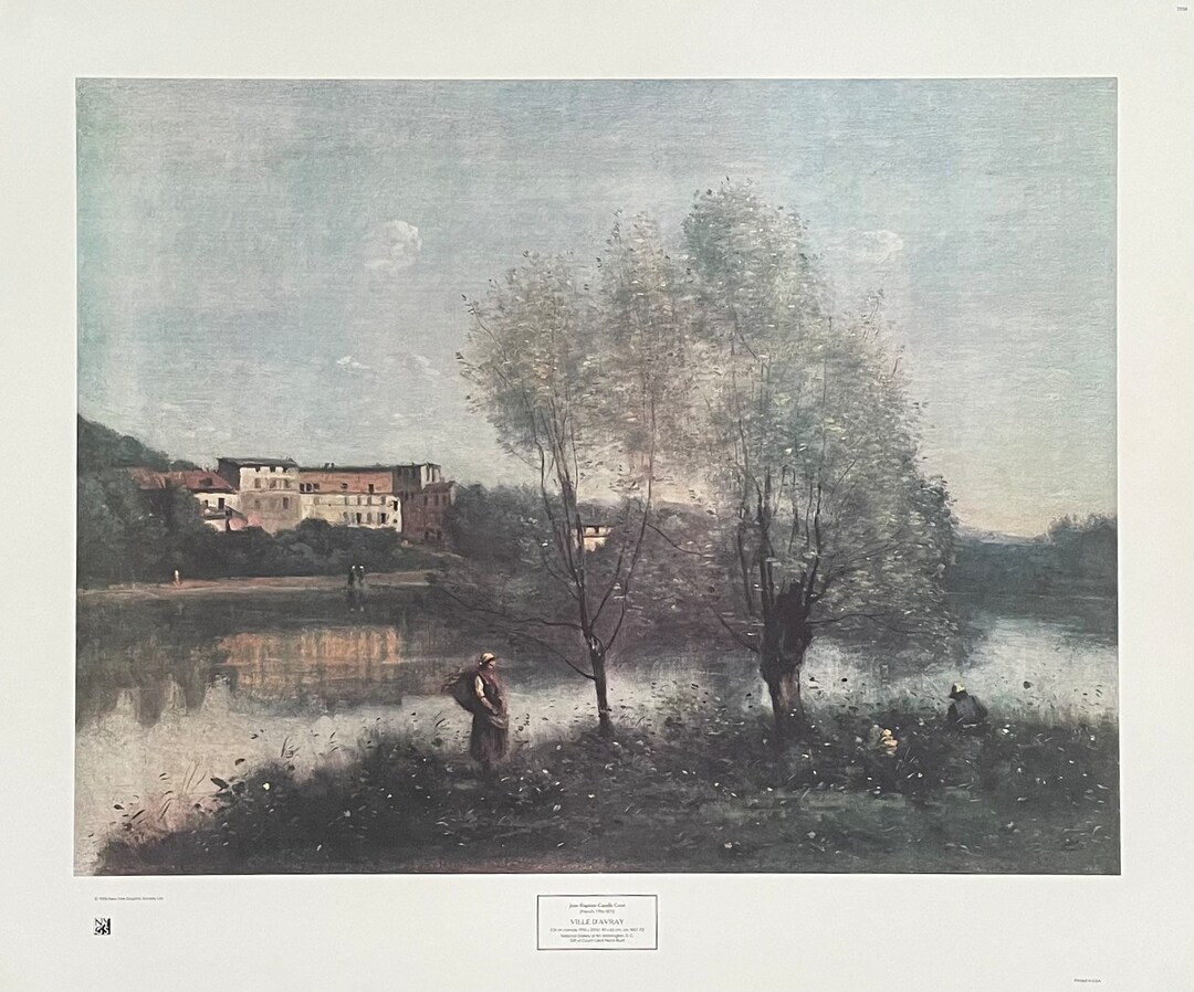 Jean Baptiste Camille Corot Exhibition Poster Ville D'avray French ...