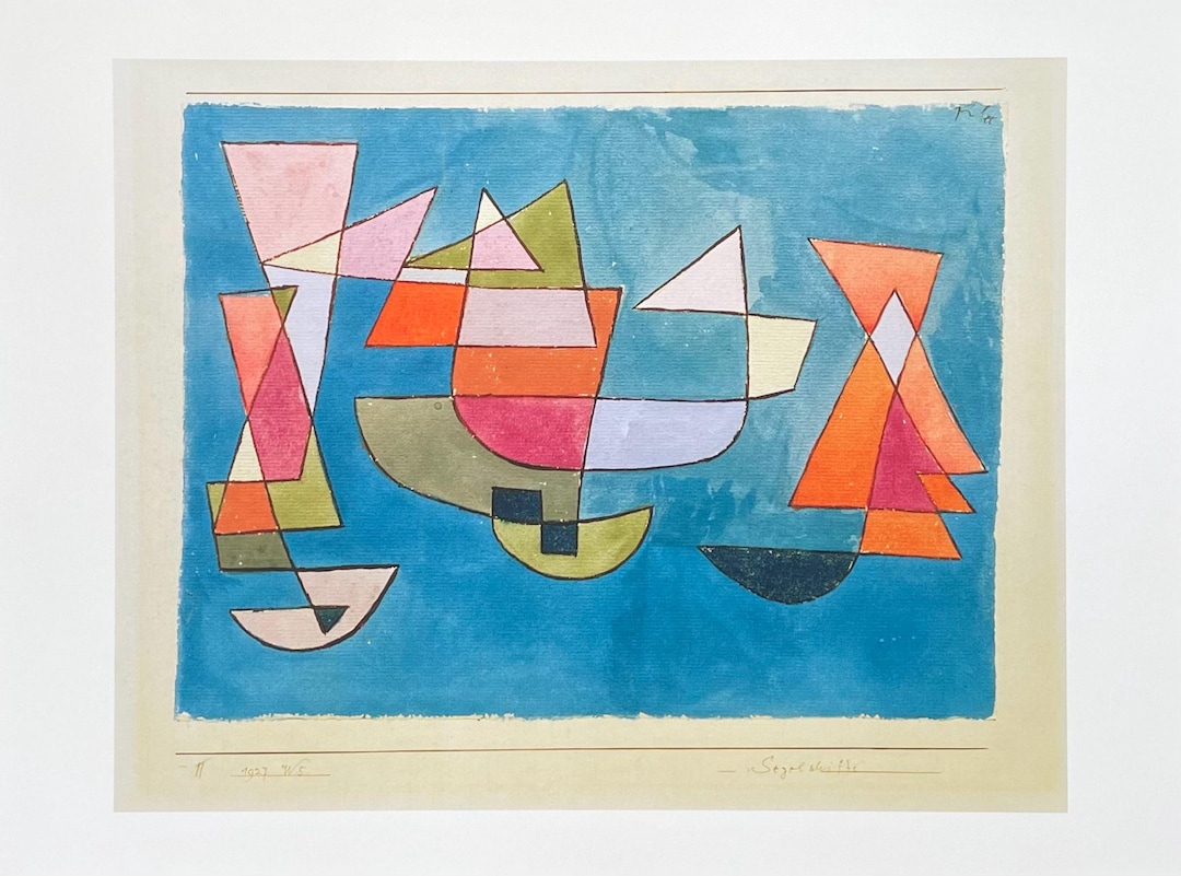 Paul Klee Exhibition Poster - Sailing Boats - Cubism - German Painter ...