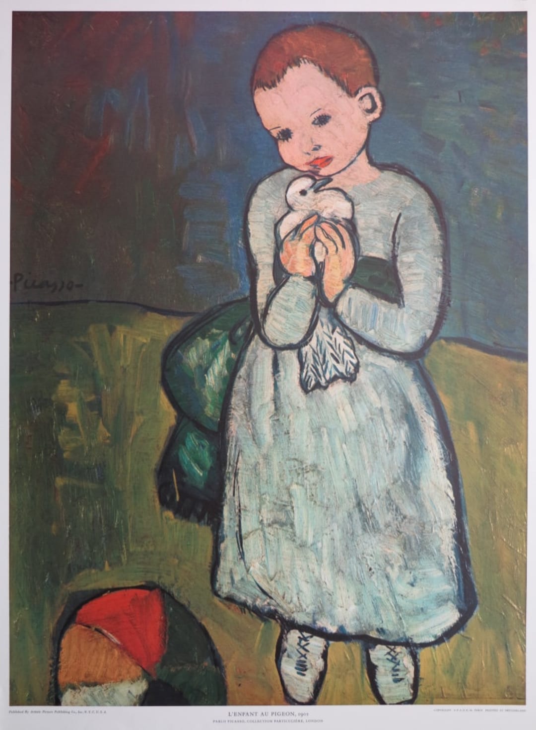 Pablo Picasso Exhibition Poster L'enfant Au Pigeon Child With Pigeon ...