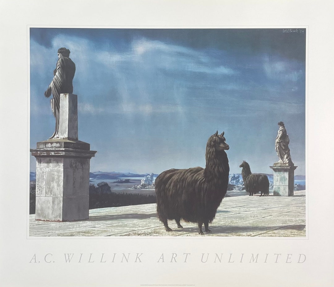 Carel Willink Exhibition Poster - Lamas on a Terrace - Dutch Museum ...
