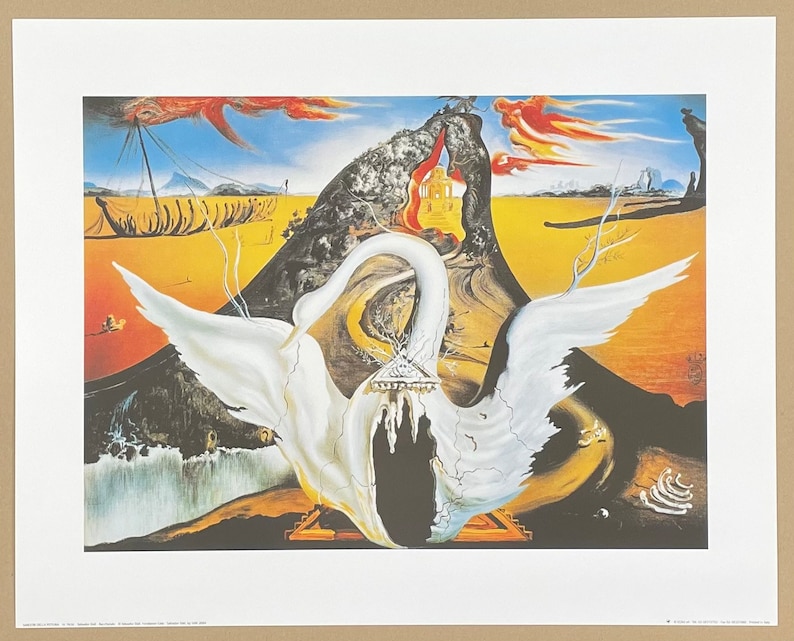 Salvador Dali Exhibition Poster - Bacchanale - Ballet - Swan ...