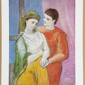 Pablo Picasso Exhibition Poster - the Lovers - Romantic - Couple ...
