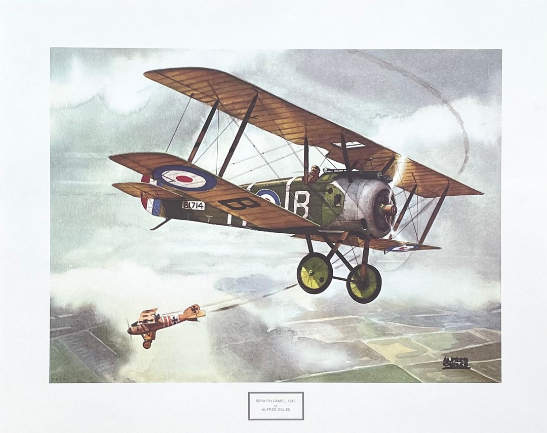 Alfred Owles Exhibition Poster - Sopwith Camel - World War - WWI ...