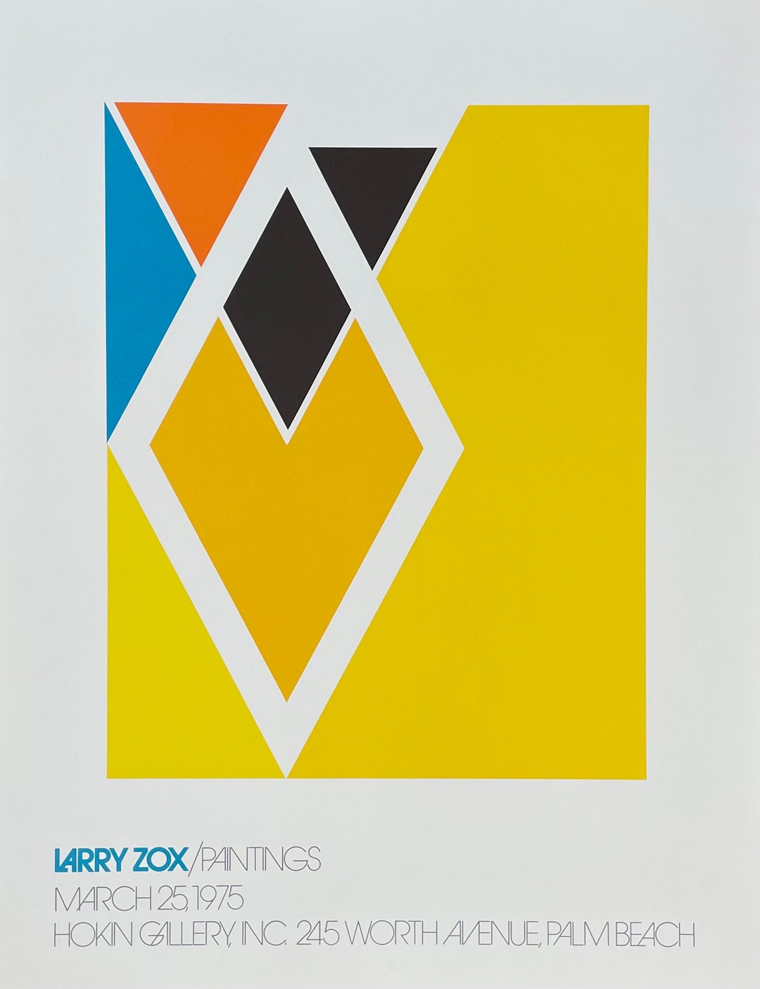 Larry Zox Exhibition Poster Paintings Hokin Gallery American Lyrical ...